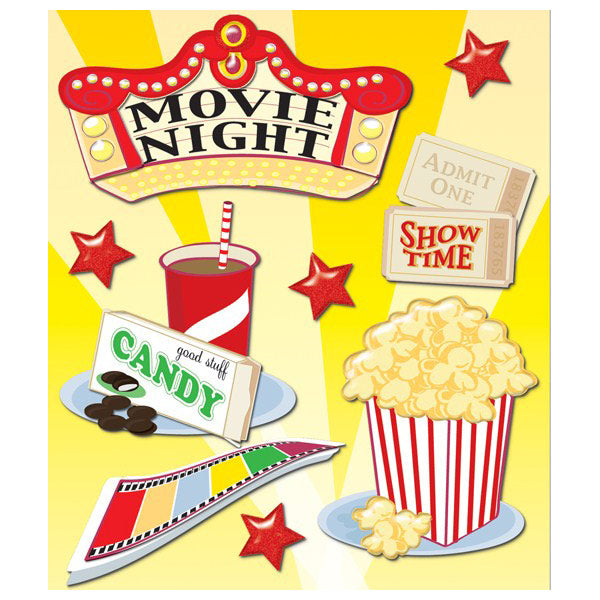 Movie Night Sticker Medley KCO-30-586284 – Cozys Scrapbooking